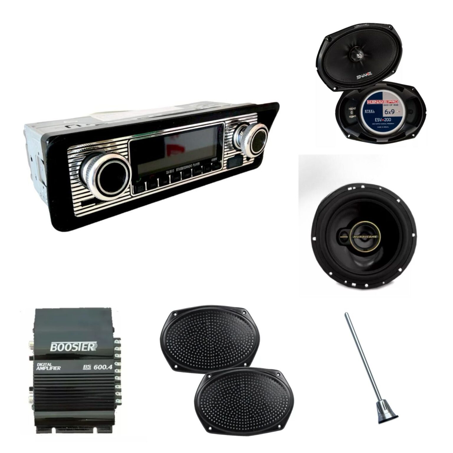 Kit Completo Alto Falante Radio Retro Vintage Digital Ford Maverick ...
